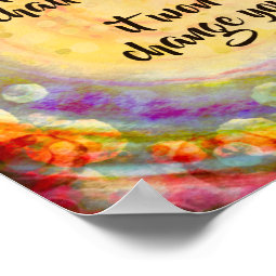 Inspirational Pretty “Challenge You” Poster | Zazzle