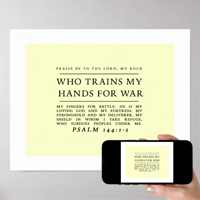 Inspirational Psalm 144 Wall Art | Zazzle