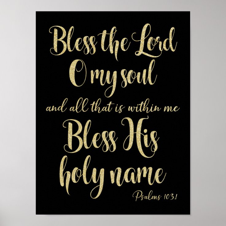 Inspirational Psalms Bible Verse Poster | Zazzle