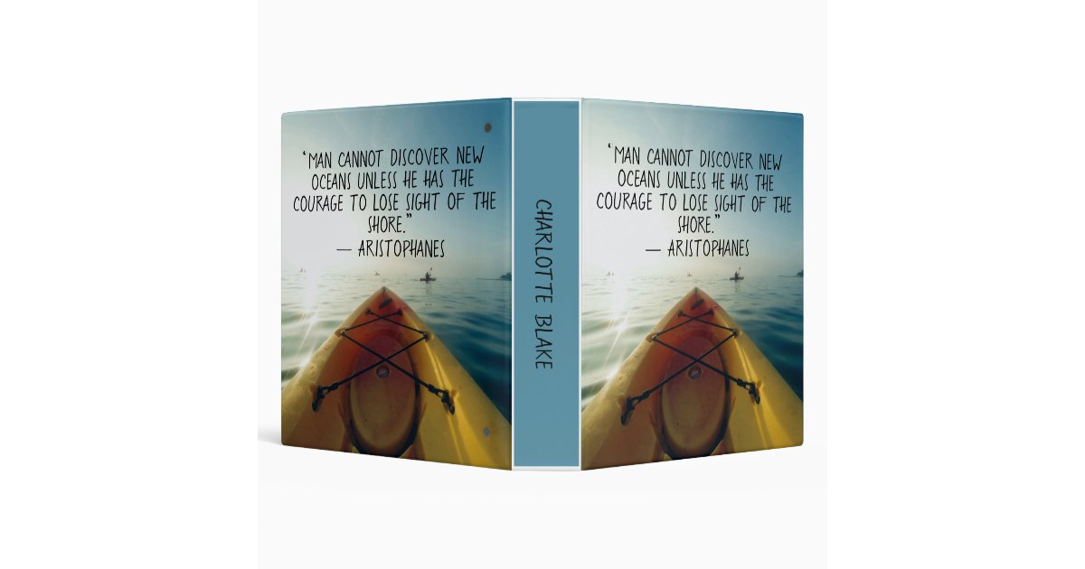 Inspirational Quote 3 Ring Binder | Zazzle