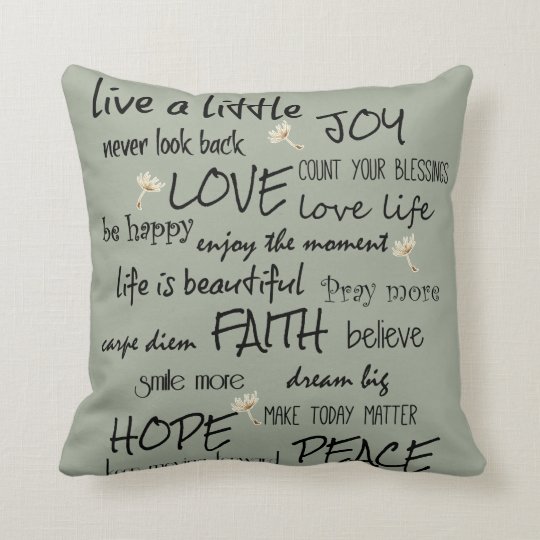 Inspirational Quote Affirmation Throw Pillow | Zazzle.com