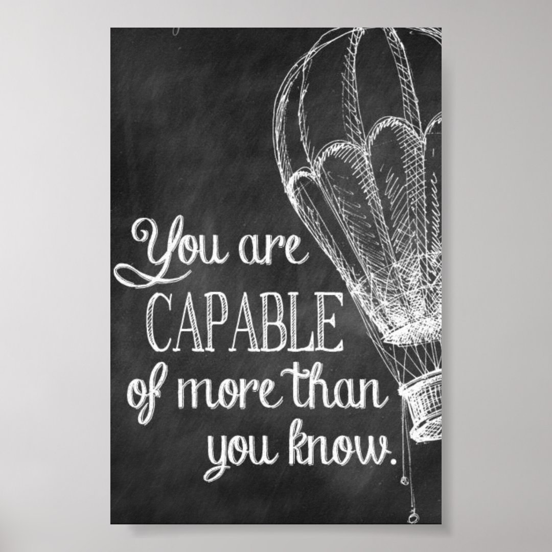 inspirational quote for a daily reminder poster | Zazzle