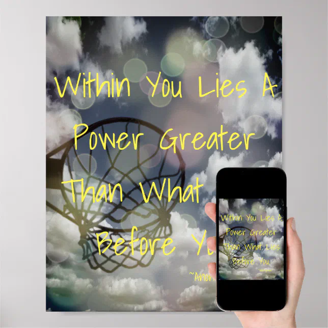 Inspirational Quote For Netball Lovers Poster | Zazzle