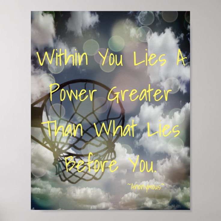 Inspirational Quote For Netball Lovers Poster | Zazzle