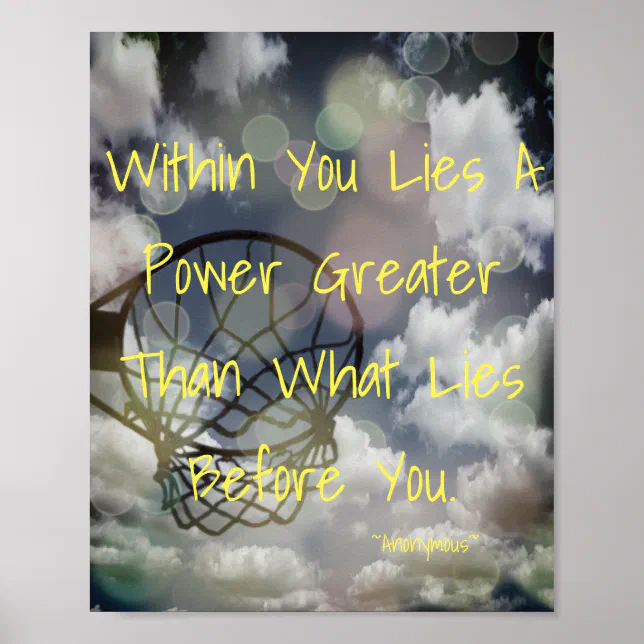 Inspirational Quote For Netball Lovers Poster | Zazzle