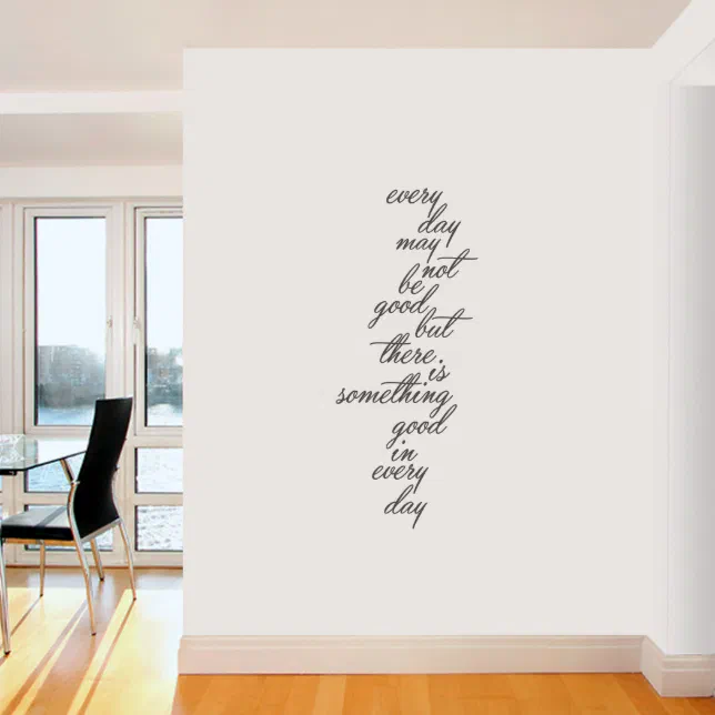 Inspirational Quote Handwritten Script Wall Decal | Zazzle