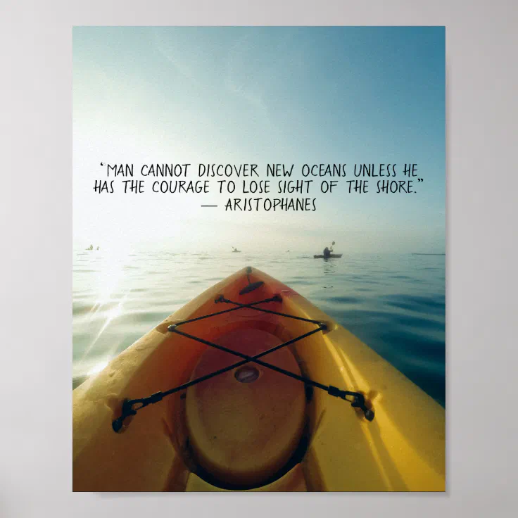 Inspirational Quote Kayak Poster | Zazzle