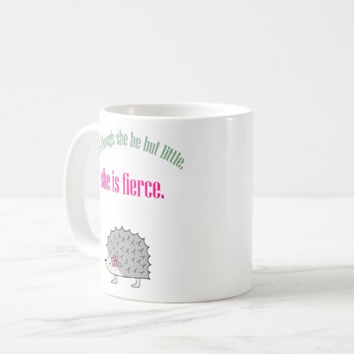 Inspirational Quote Mug Cute Hedgehog Mug for Her | Zazzle