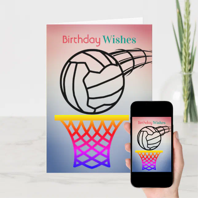 Inspirational Quote Netball Birthday Card | Zazzle