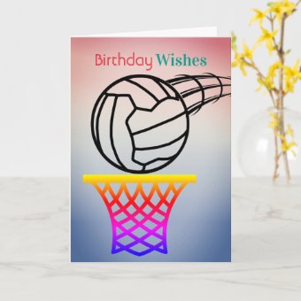Inspirational Quote Netball Birthday Card | Zazzle