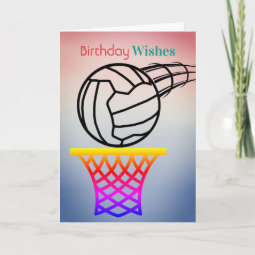 Inspirational Quote Netball Birthday Card | Zazzle