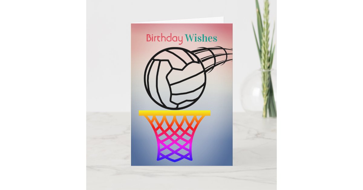 Inspirational Quote Netball Birthday Card | Zazzle