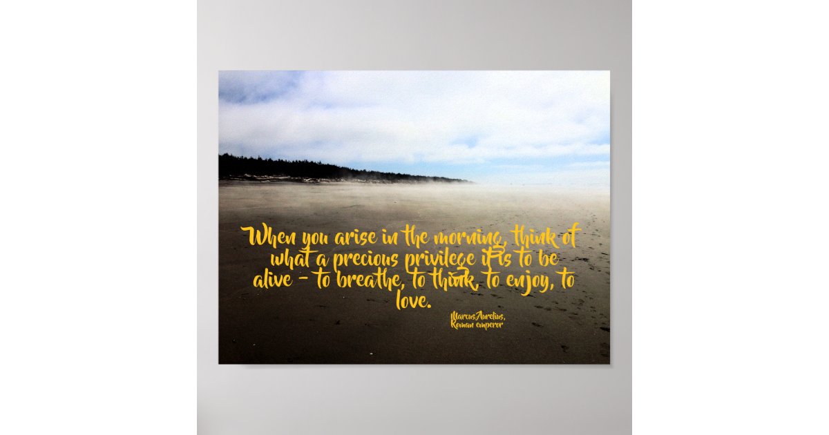 Inspirational Quote Ocean Beach Photo Poster | Zazzle
