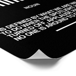 Inspirational Quote On Character Poster | Zazzle