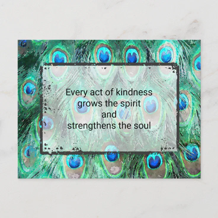 Inspirational Quote On Kindness Spirit And Soul Postcard | Zazzle