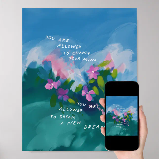 Inspirational Quote Poster for the Dreamer | Zazzle