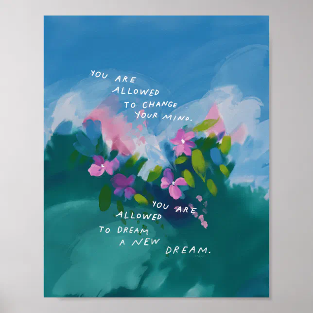 Inspirational Quote Poster for the Dreamer | Zazzle