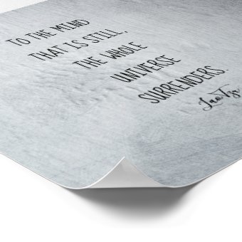 inspirational quote poster Lao Tzu text | Zazzle