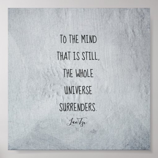 inspirational quote poster Lao Tzu text | Zazzle
