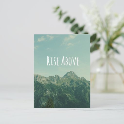 Inspirational Quote: Rise Above Postcard | Zazzle