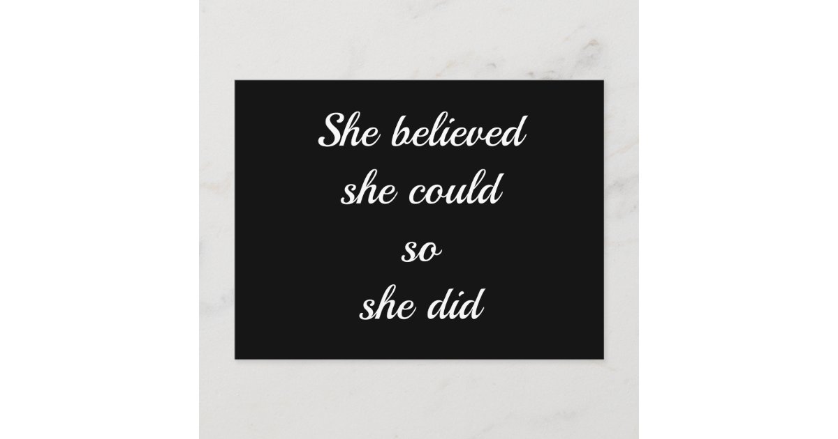 Inspirational Quote simple lettering Postcard | Zazzle