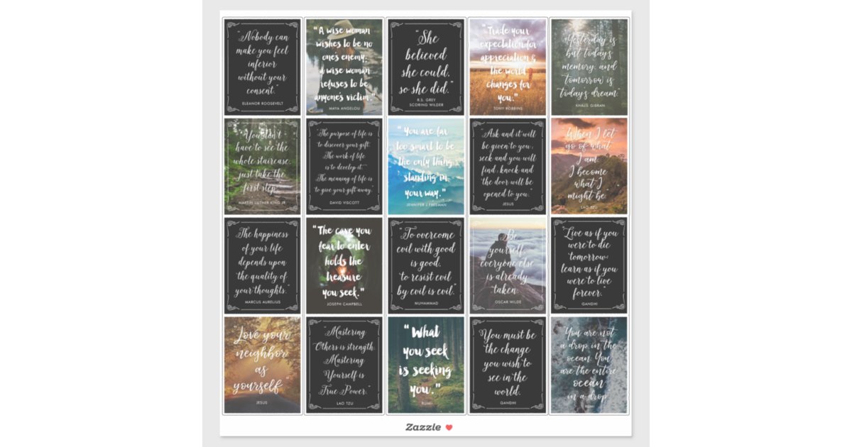 Inspirational Quote Sticker | Zazzle