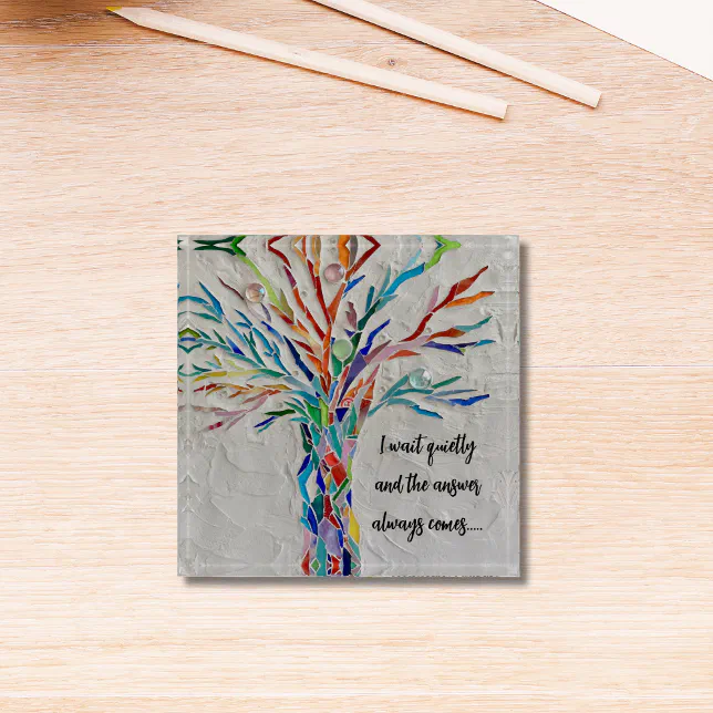 Inspirational Quote Tree Paperweight | Zazzle
