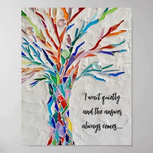 Inspirational Quote Tree Poster | Zazzle