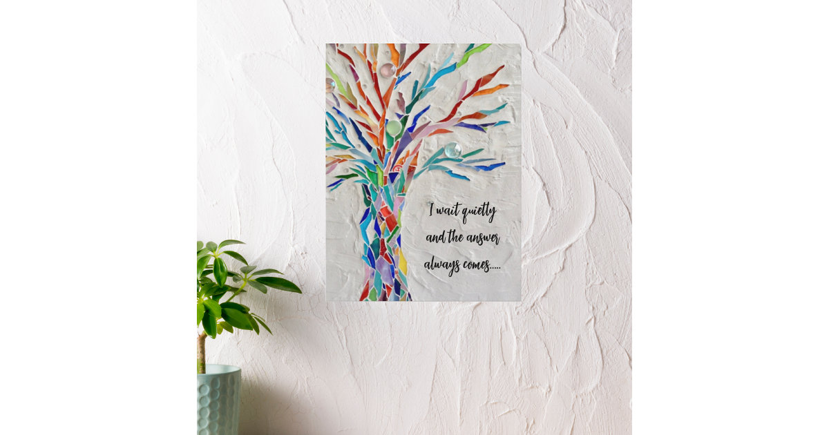 Inspirational Quote Tree Poster | Zazzle