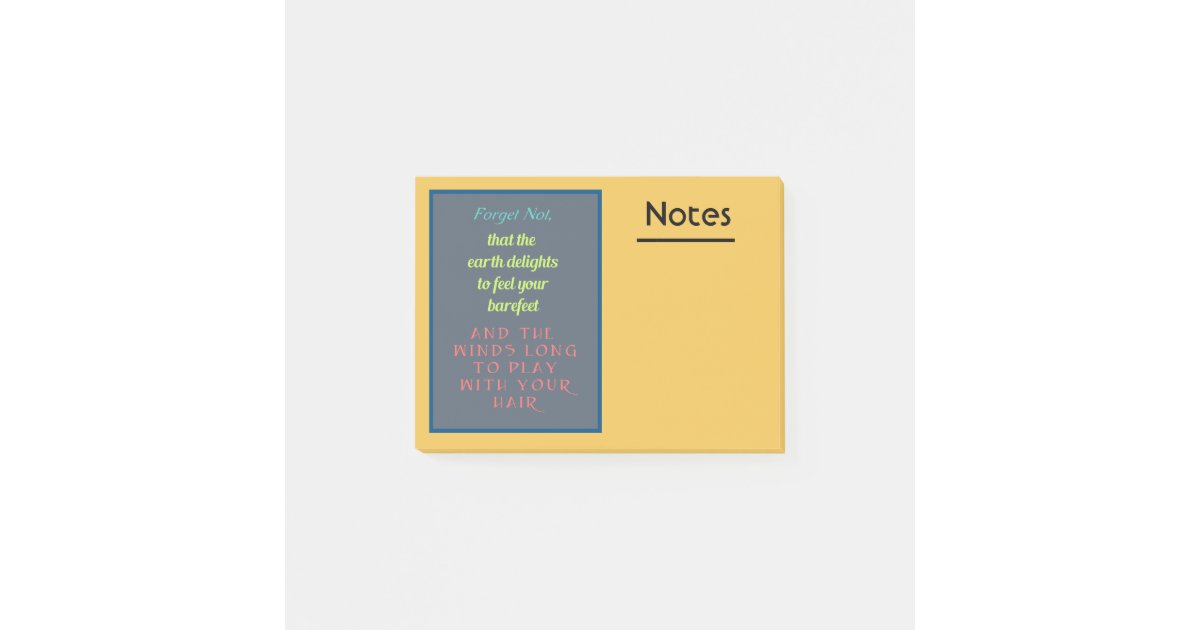 Inspirational Quote Typography Post-it Notes | Zazzle