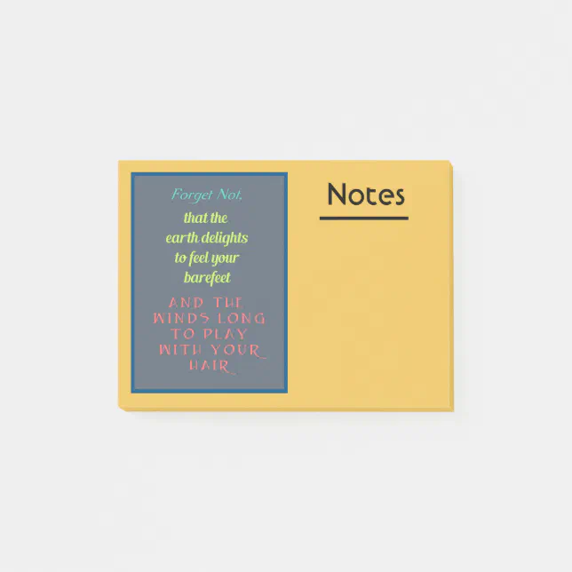 Inspirational Quote Typography Post-it Notes | Zazzle