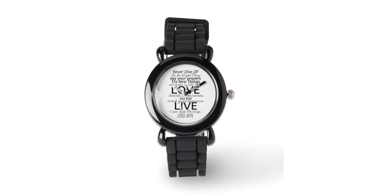 Inspirational Quotes and Sayings Watch | Zazzle