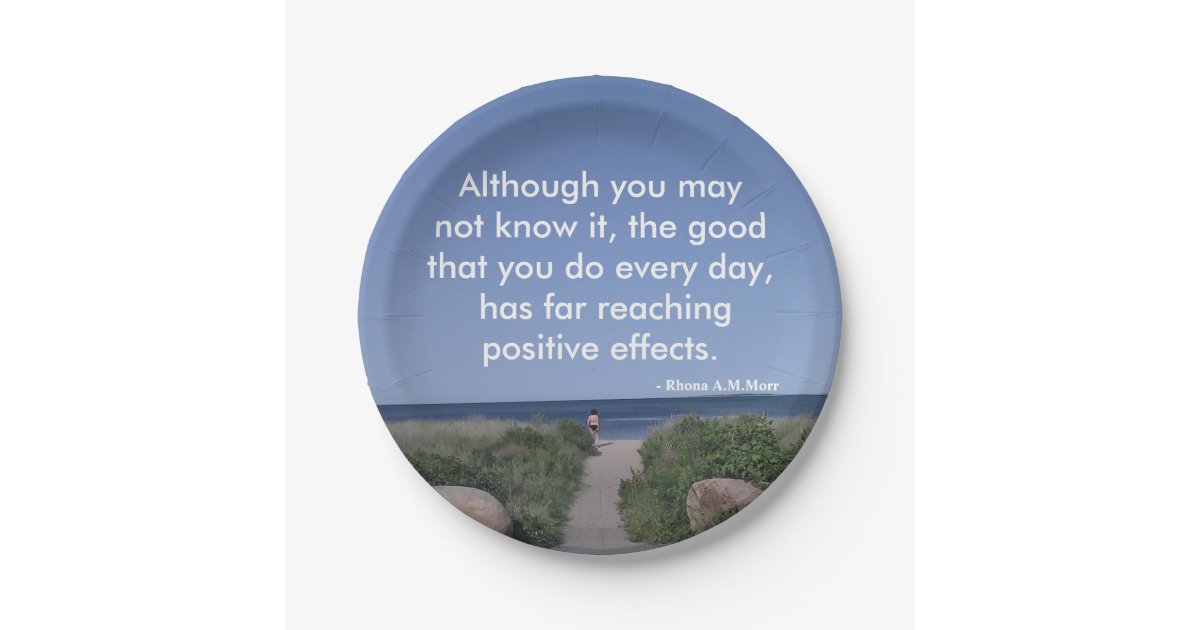 Inspirational Quotes Custom Paper Plates, 7 Inch Paper Plates | Zazzle