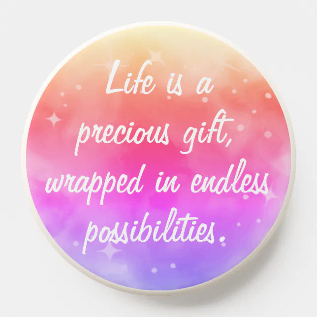 Inspirational Rainbow Ombre Galaxy Stars Nebula PopSocket | Zazzle