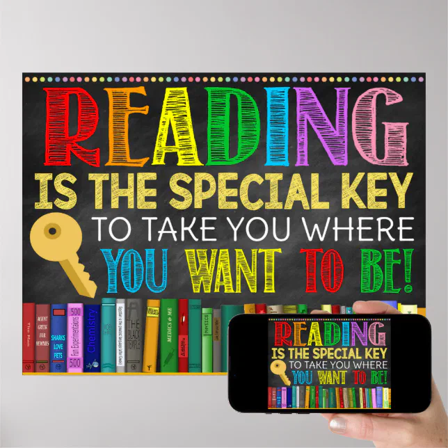 Inspirational Reading Classroom Poster | Zazzle