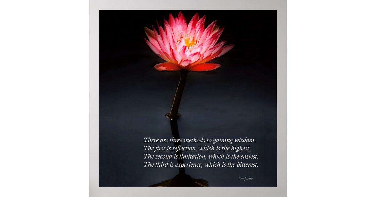 Inspirational - Reflection - Confucius Poster | Zazzle
