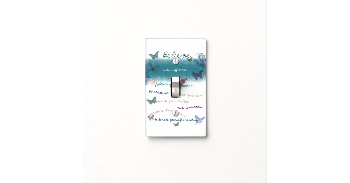 Inspirational Sayings Light Switch Cover | Zazzle