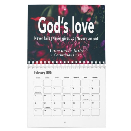 INSPIRATIONAL SCRIPTURES For Year Ahead 2020 Bible Calendar | Zazzle