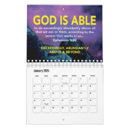 INSPIRATIONAL SCRIPTURES For Year Ahead 2020 Bible Calendar | Zazzle