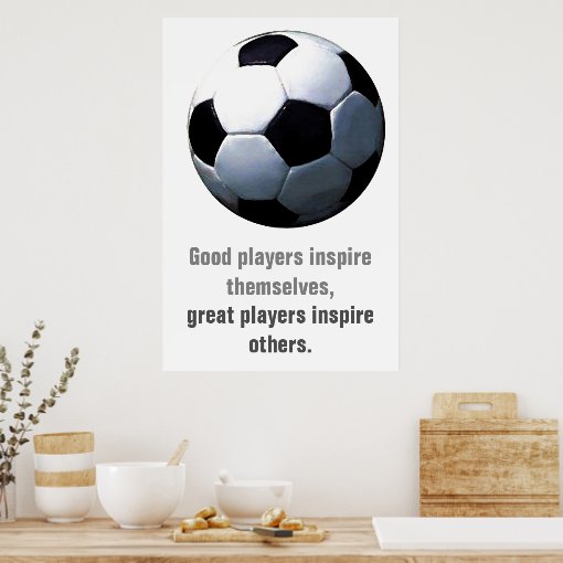 Inspirational Soccer Football Unique Artwork Poster | Zazzle