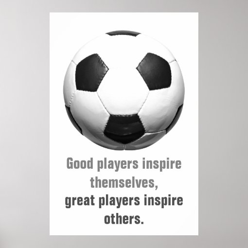 Inspirational Soccer Football Unique Artwork Poster | Zazzle
