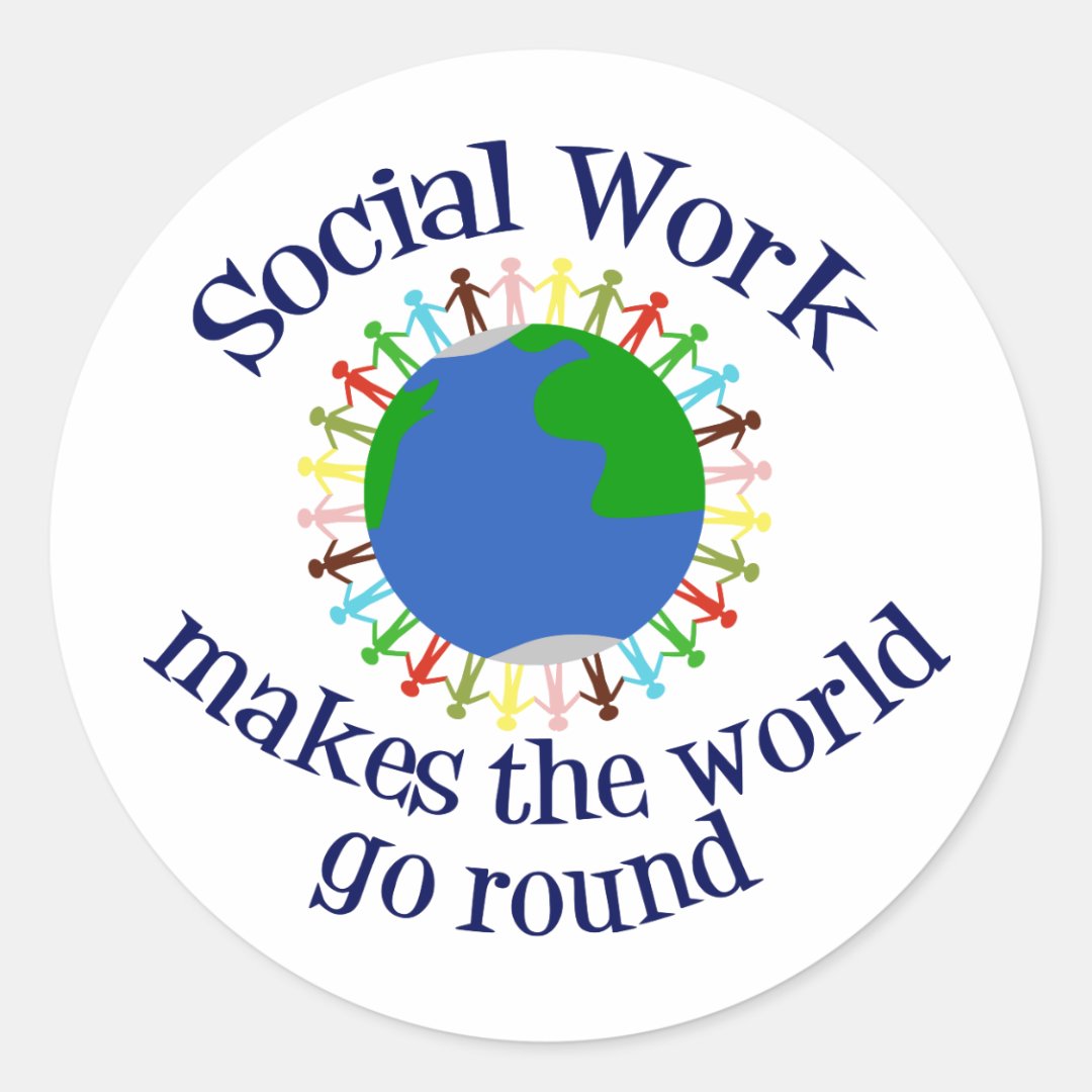 Inspirational Social Work Quote Classic Round Sticker | Zazzle