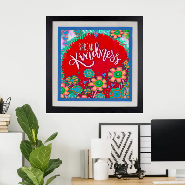 Inspirational Spread Kindness Classroom Teacher Poster | Zazzle