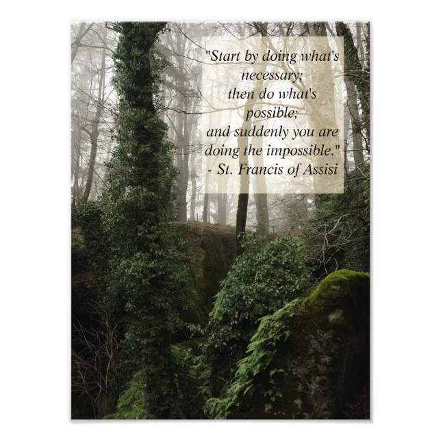 Inspirational St. Francis Quote Photo Print | Zazzle