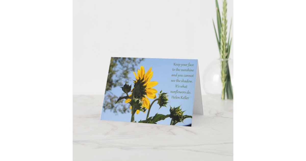 Inspirational Sunflower Card | Zazzle