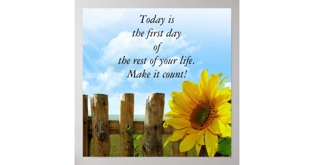 Inspirational Sunflower Poster | Zazzle