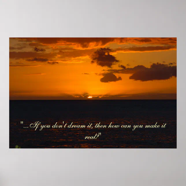 Inspirational Sunset Poster | Zazzle