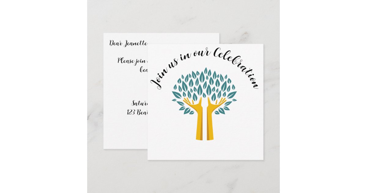 Inspirational Tree of Life Cancer Survivor Party Invitation | Zazzle