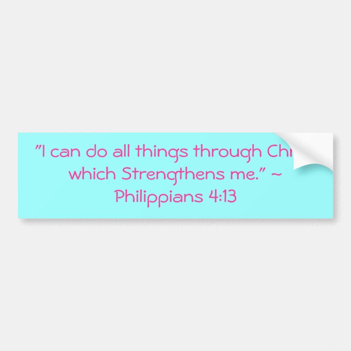 Inspirational Verses Bumper Sticker | Zazzle.com