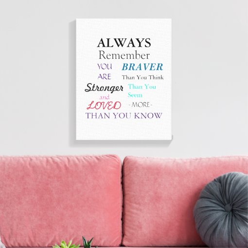 Inspirational Wall Art Brave Quote | Zazzle